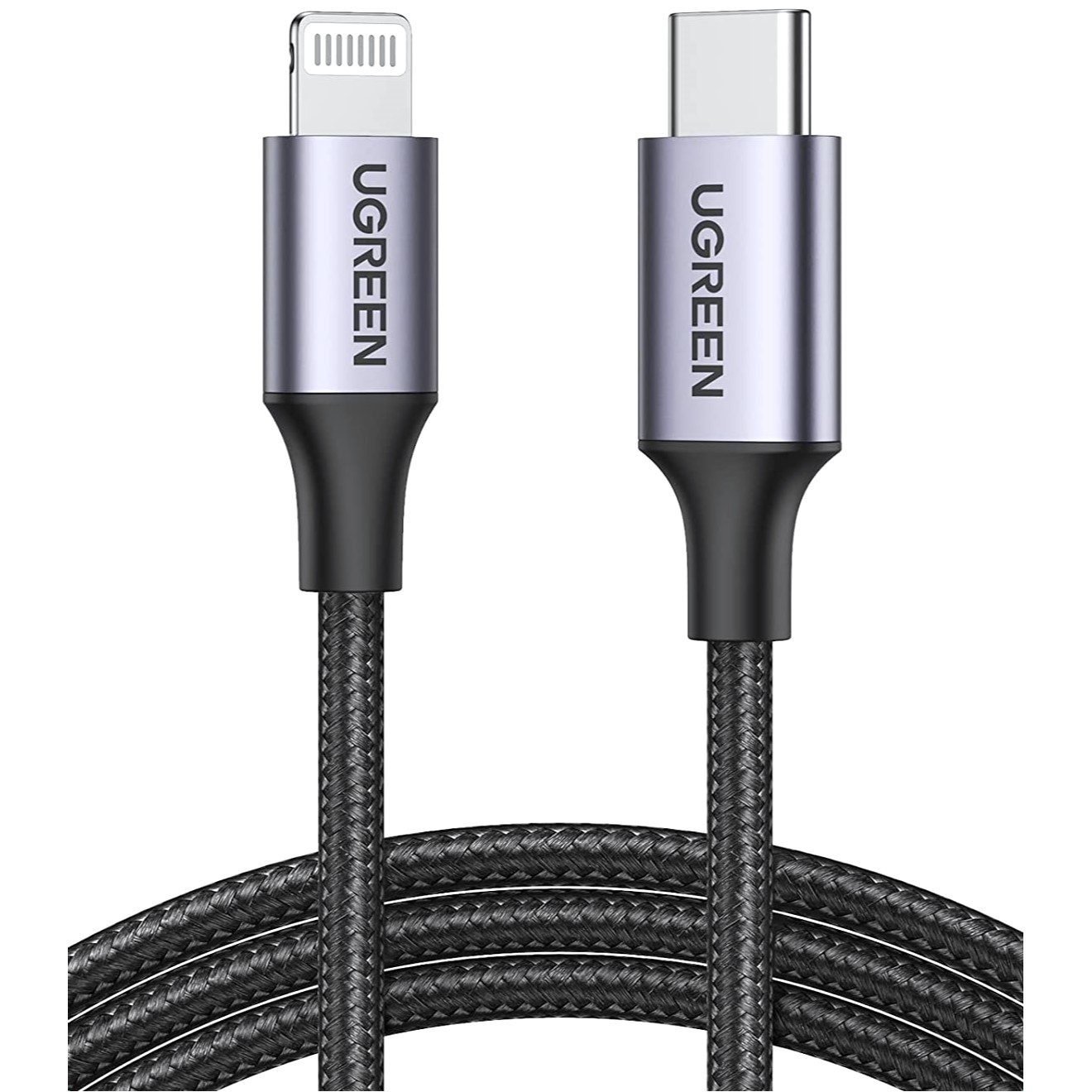 UGreen USB C to Lightning Braided Cable MFi Certified iPhone Charging ...